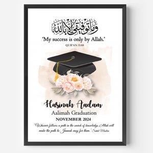 Aalimah Completion Gift, Frame, Hafizah Gifts, Hifz Completion ...