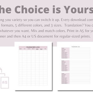 Pastel Password Log Printable: Editable Password Keeper (PDF/PNG) - Etsy