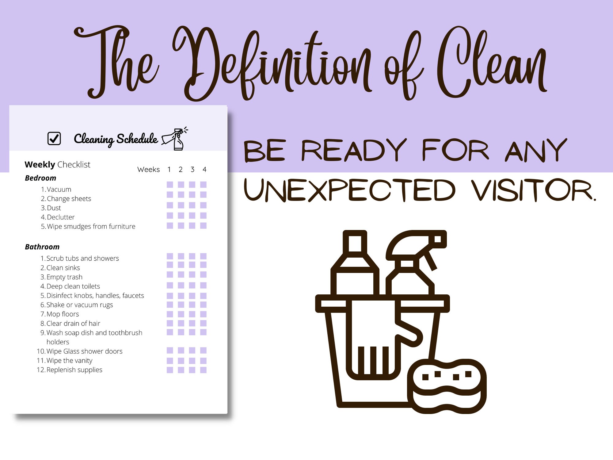 The Ultimate Deep Cleaning Checklist Bundle Lavender Printable PDF - Etsy