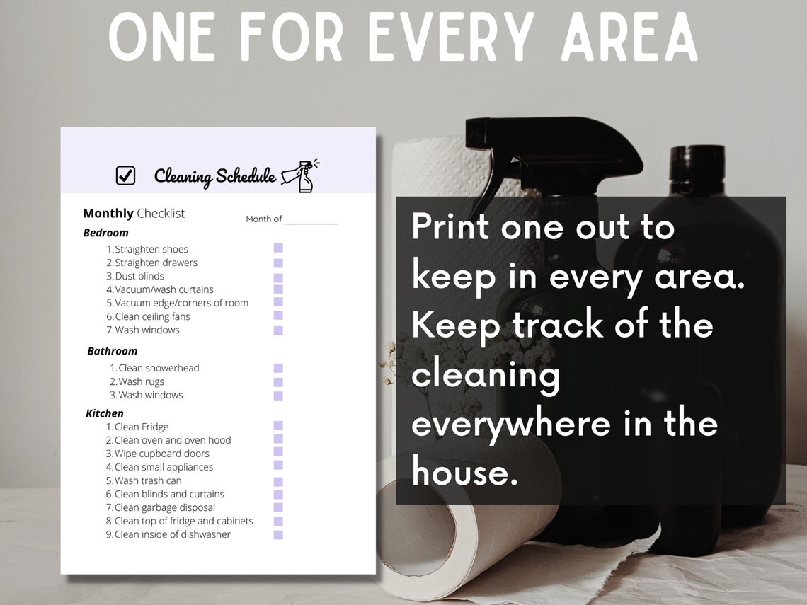 The Ultimate Deep Cleaning Checklist Bundle Lavender Printable PDF - Etsy