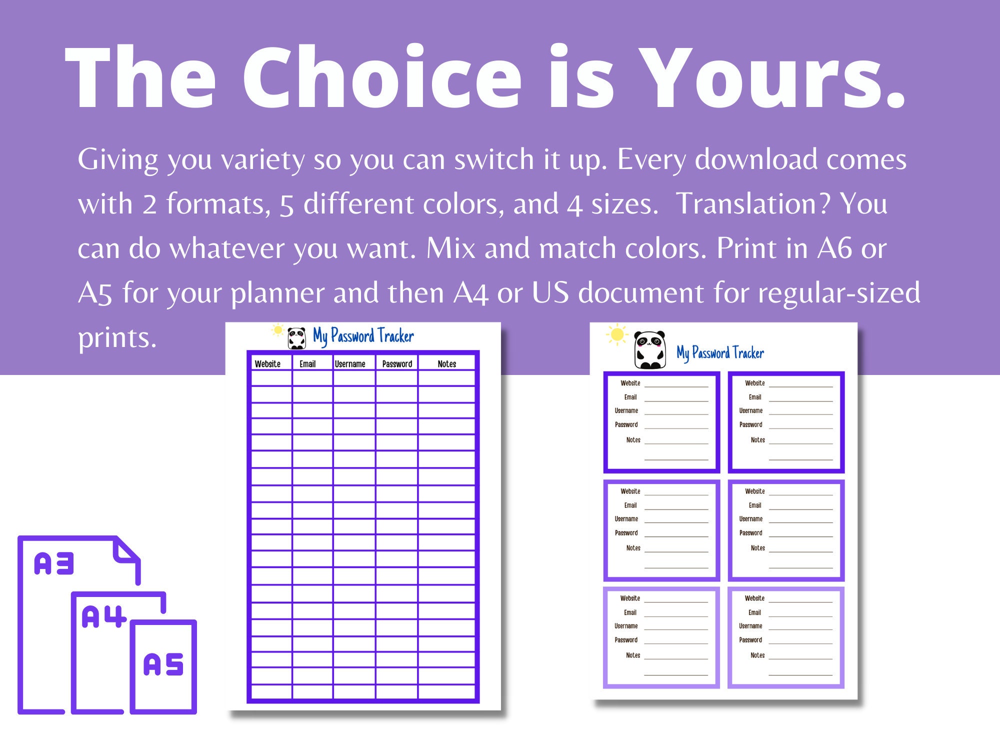 Editable Password Tracker Printable, Password Log, Password Book ...