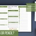 Army Green Weekly Meal Planner With Grocery List (PDF) - Etsy