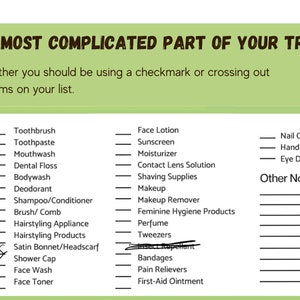 The Ultimate Travel Packing Checklist, Cruise Packing List, Sage Green ...