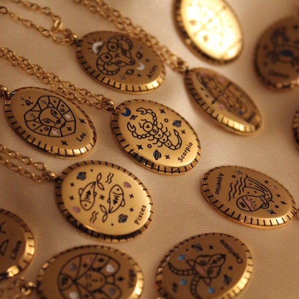 Star Sign Necklace - Etsy