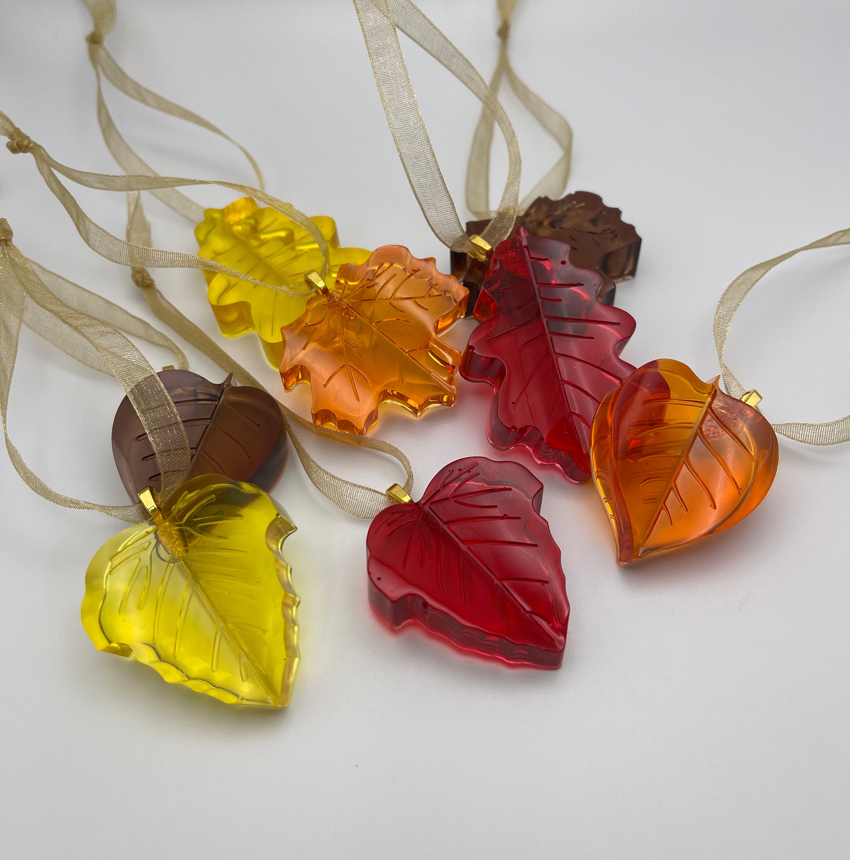 Fall Leaf Ornaments // Autumn Decorations // Mini Tree - Etsy