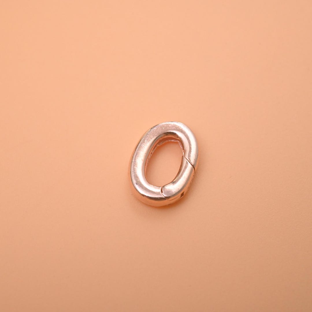 Sterling Silver Oval Clasp, Push Gate Clasp, Hinged Ring Clasp, Spring ...