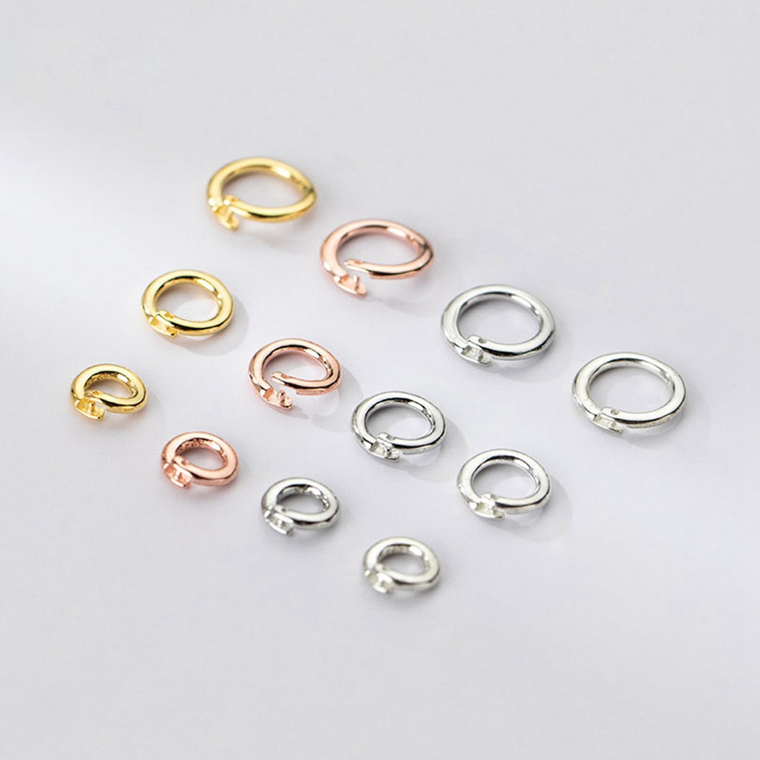 Sterling Silver Round Clasp, Push Gate Clasp, Hinged Ring Clasp, Spring ...