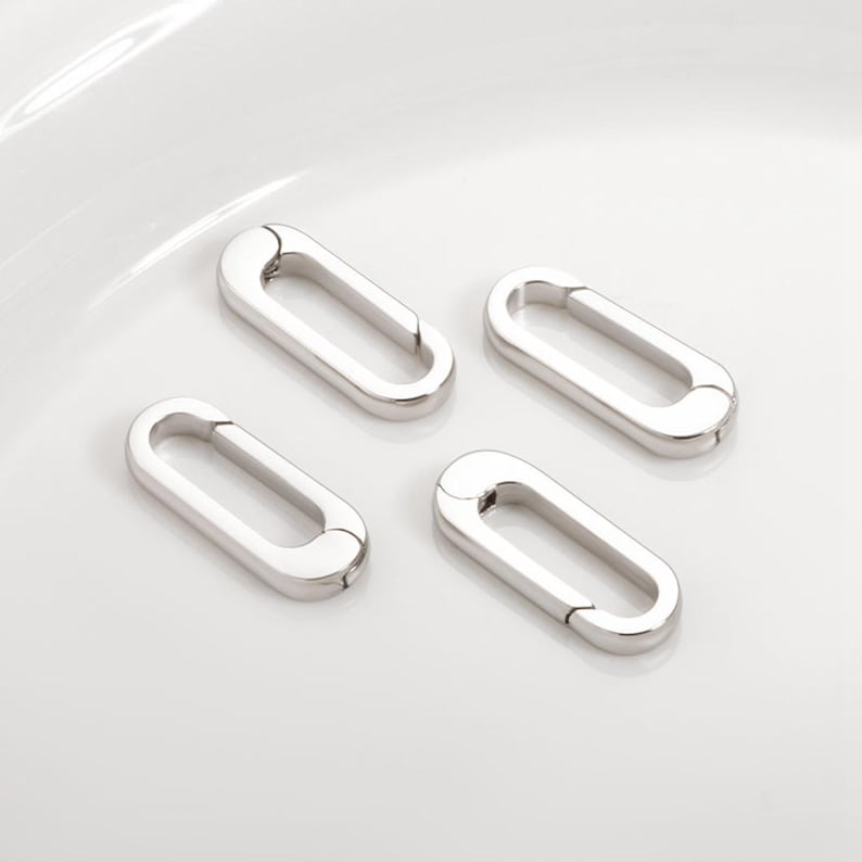 Stainless Steel Oval Clasp, Push Gate Clasp, Hinged Ring Clasp, Spring ...