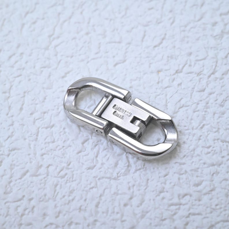 Stainless Steel Fold Over Clasp, Steel Cuban Chain Clasp, Interlocking ...