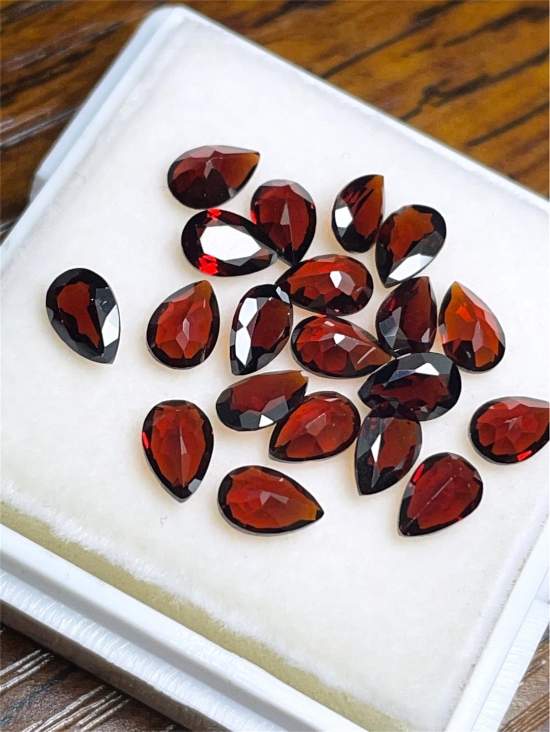 Natural Red Garnet Teardrop Cabochon, January Birthstone, Pear Cut ...