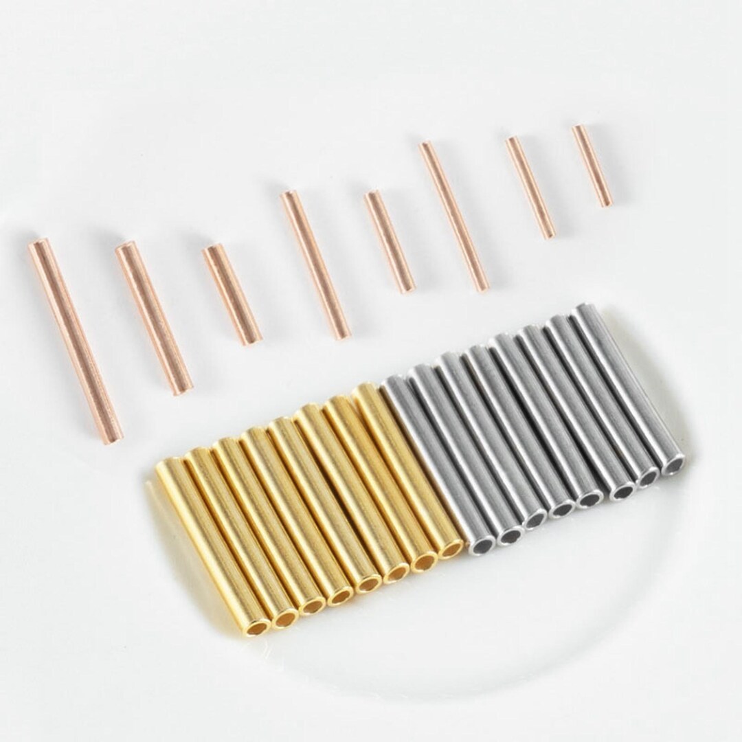 Sterling Silver Tube Beads, Plain Tube Bead, Straight Cut Tube Bead ...