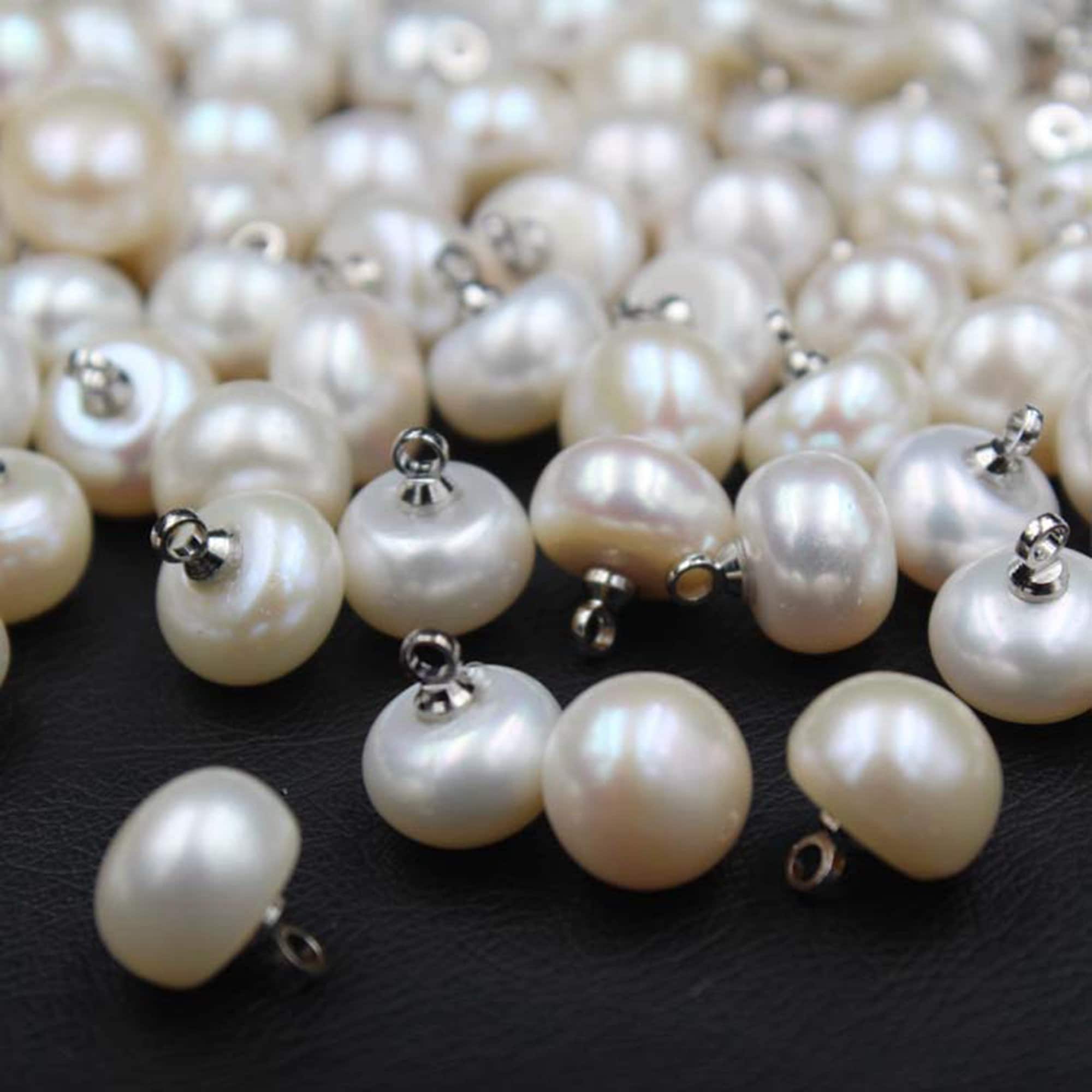 20 Pcs Pearl Buttons Natural Pearl Buttons With Wire Shank 4 - Etsy