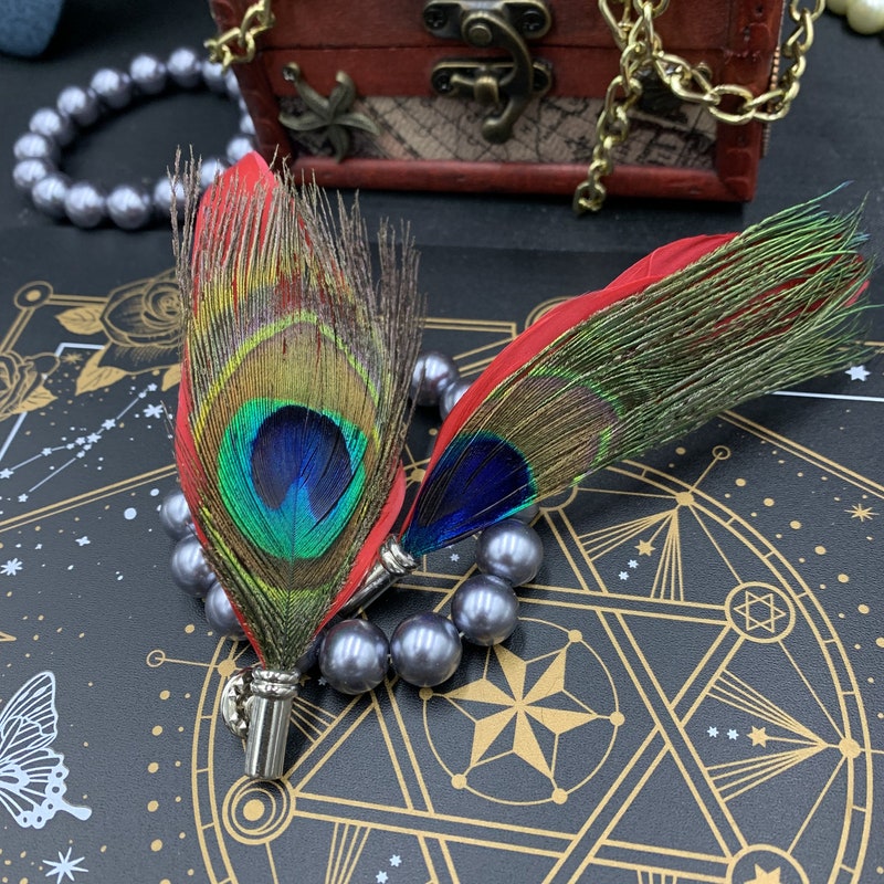 Peacock Feather Pin - Etsy