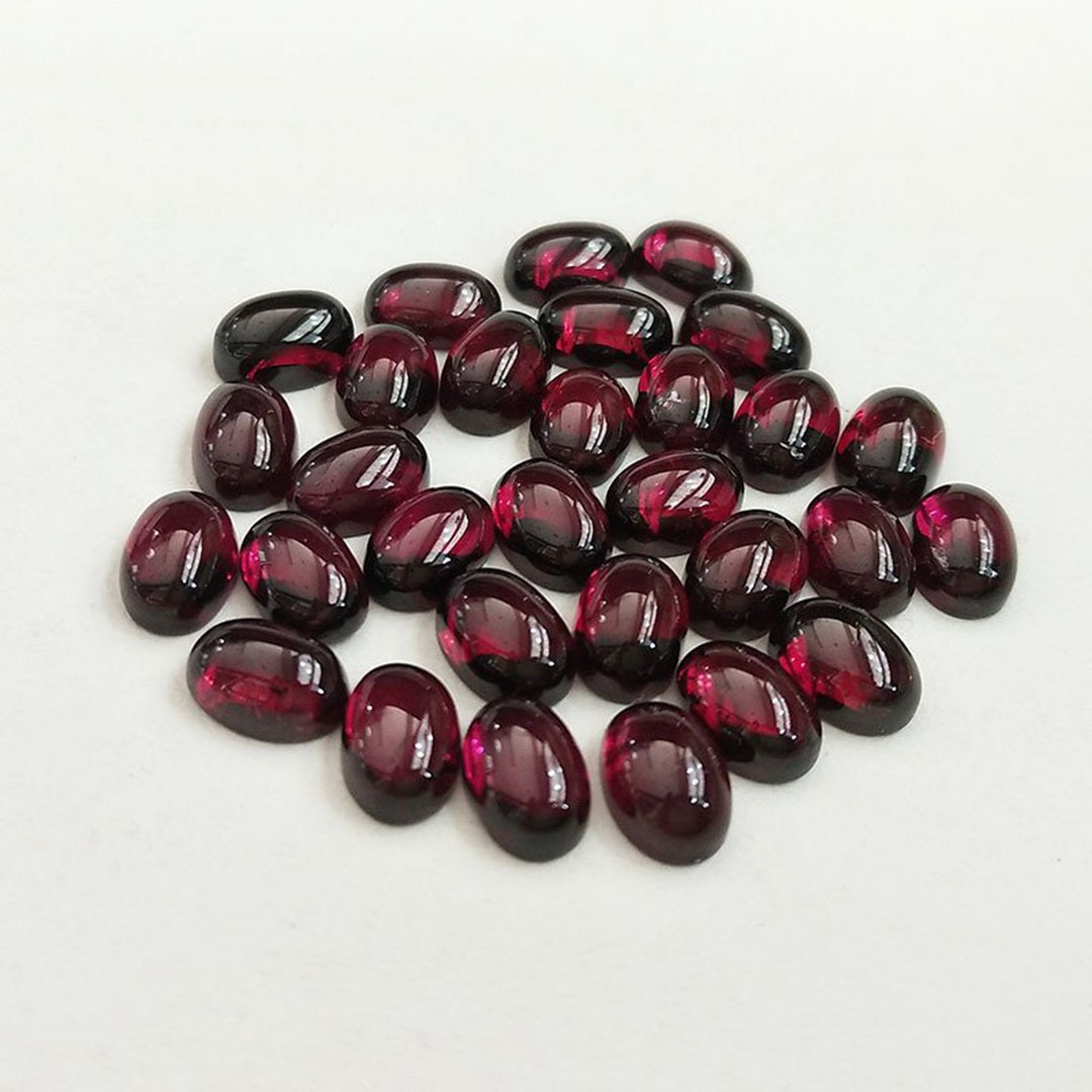 Natural Red Garnet Oval Cabochon, January Birthstone,oval Cut Garnet ...