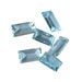 Natural Blue Aquamarine Rectangle Gemstone W/ Flat Back, Rectangular ...