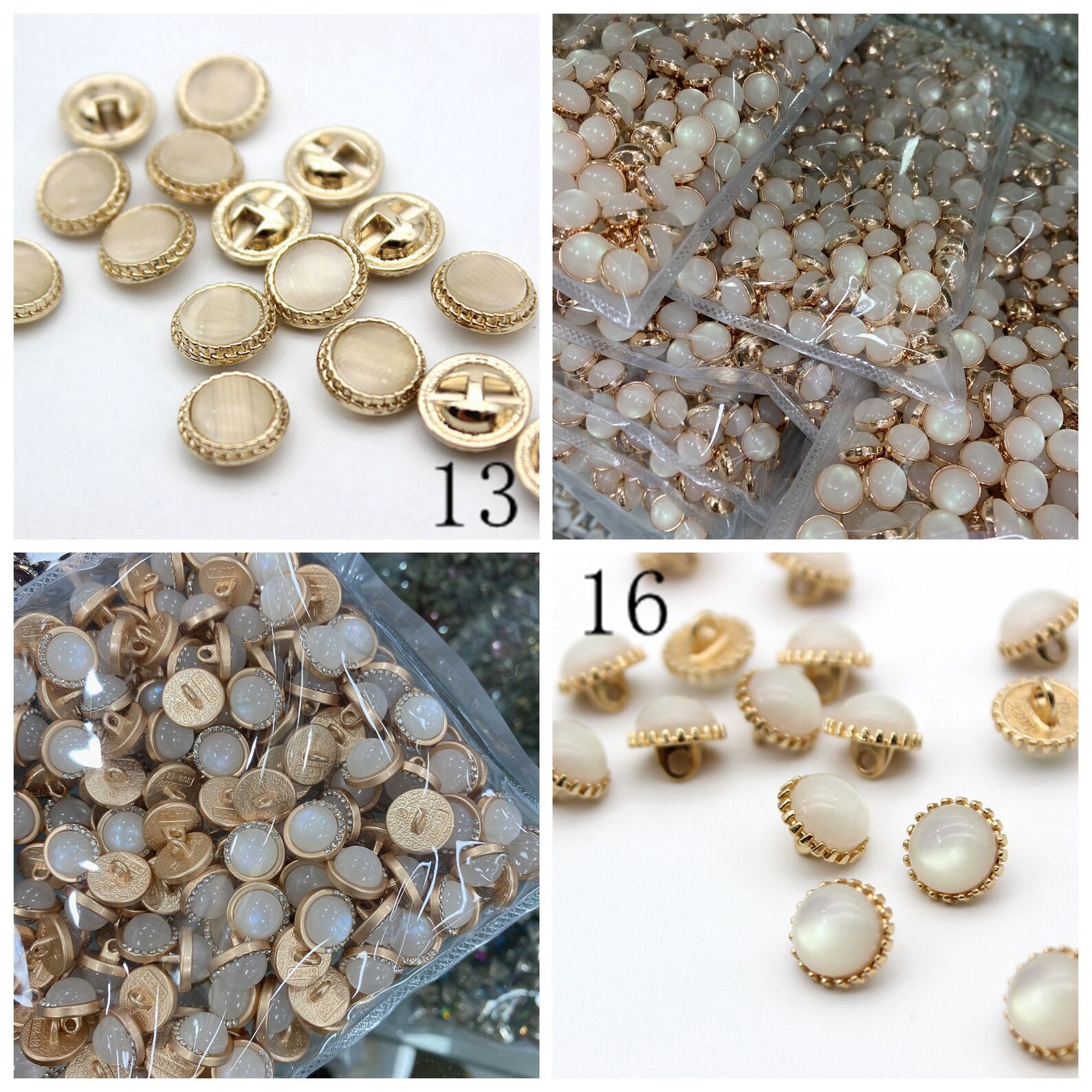 10pcs Small Glass Shank Buttons Multi Colors Glass Buttons - Etsy