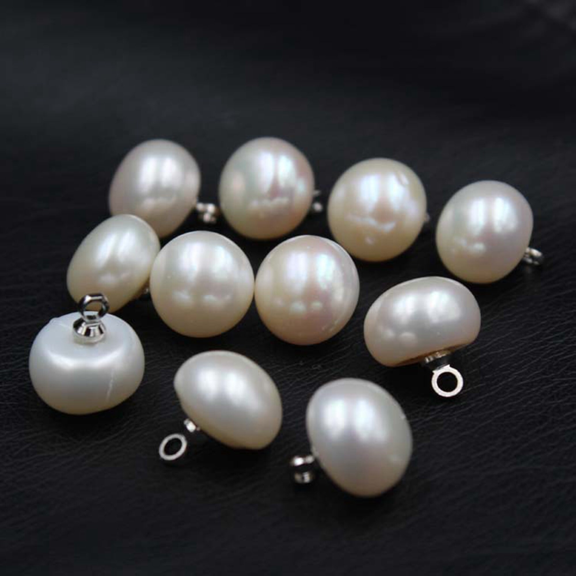 20 Pcs Pearl Buttons, Natural Pearl Buttons With Wire Shank, 5 Colors ...