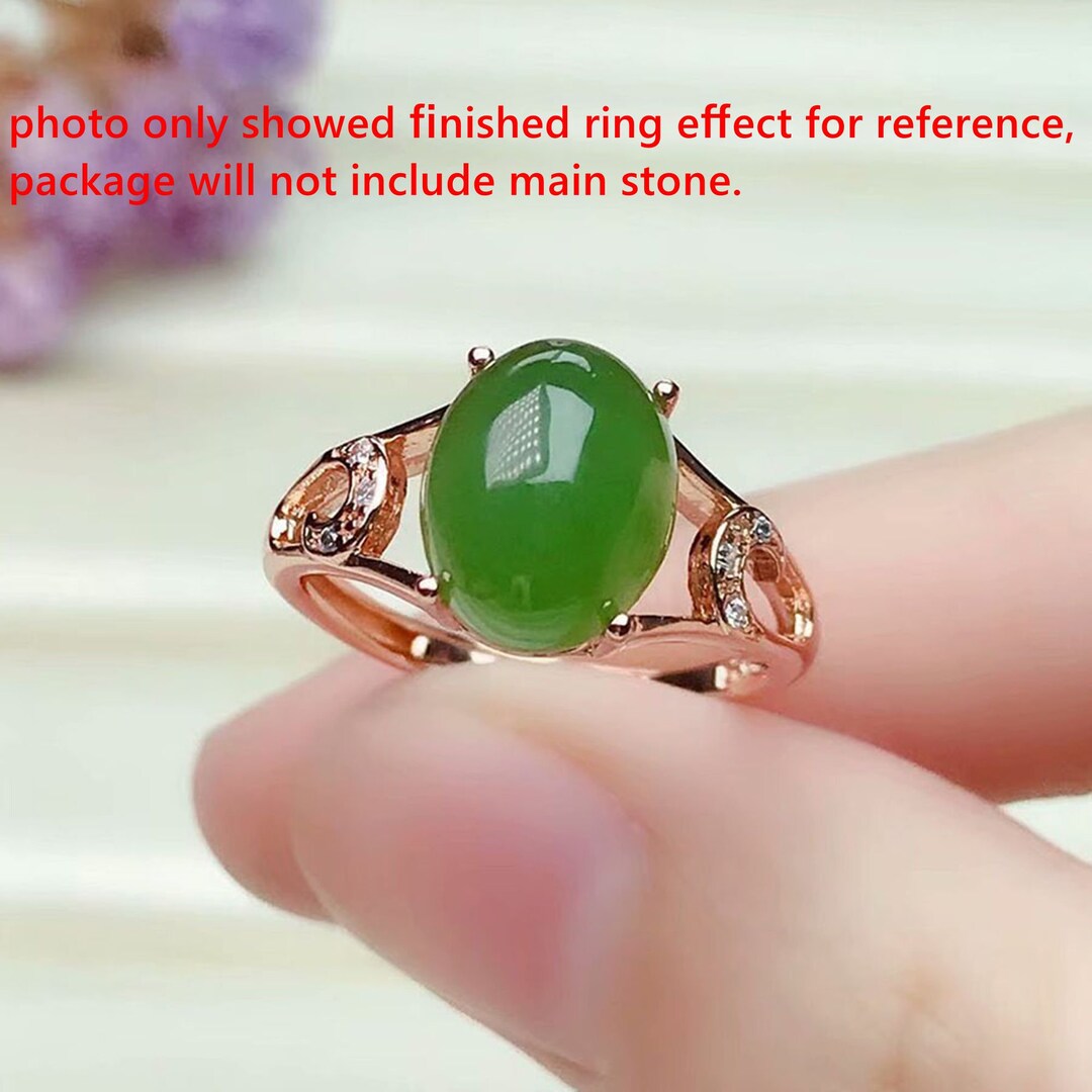 Sterling Silver Solitaire Ring Settings, 925 Silver Oval Ring Head ...