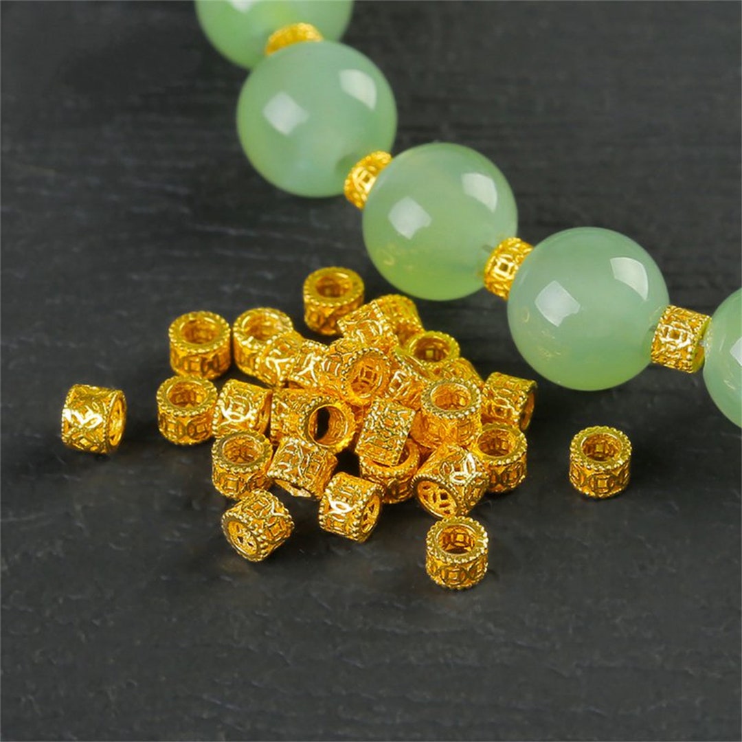 1pc 18K Solid Gold Coin Beads, Solid Gold Money Bead, Coinage Bead ...