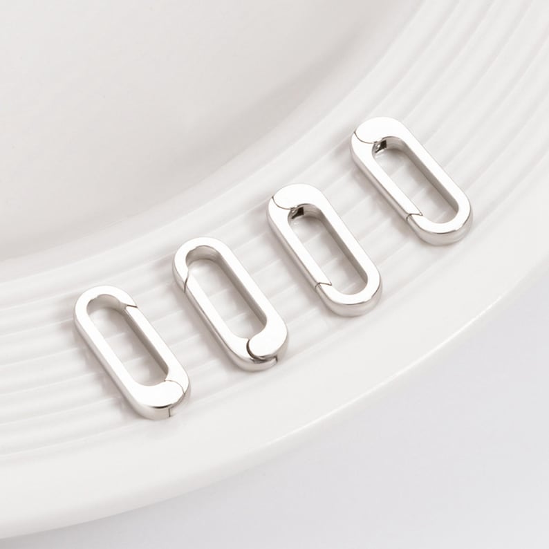 Stainless Steel Oval Clasp, Push Gate Clasp, Hinged Ring Clasp, Spring ...