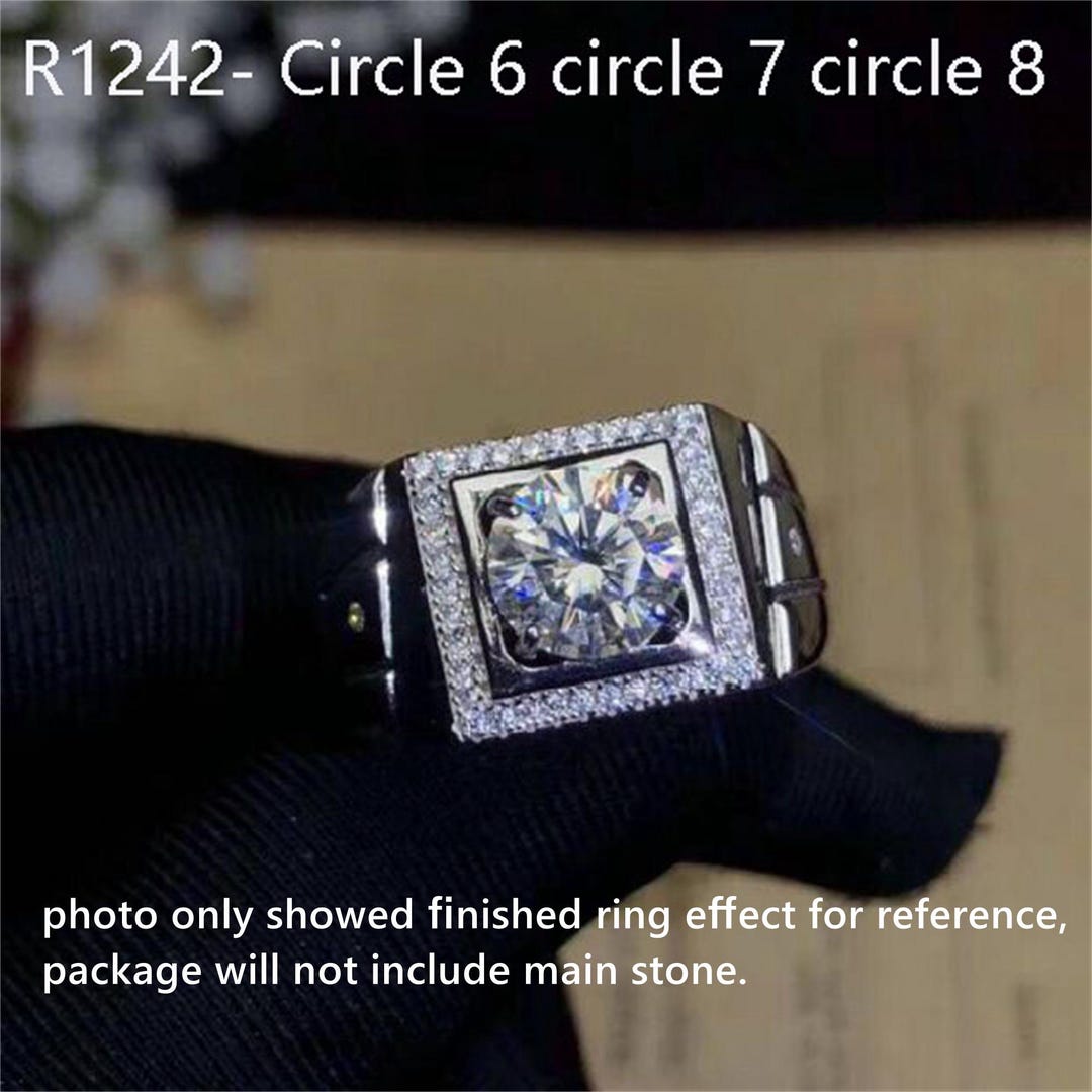 Sterling Silver Cathedral Ring Settings, 925 Silver Round Ring Head ...