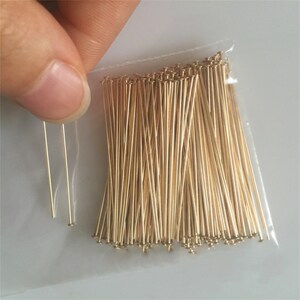 14K Gold Filled Pins Headpins, Gold Filled T-pins for Jewelry Making ...