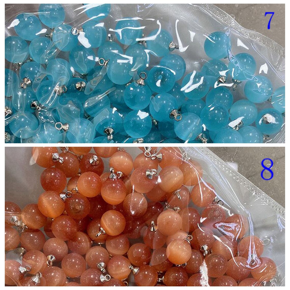 Silvering Glass Buttons Multi Colors Glass Buttons With Wire - Etsy