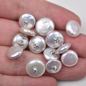 Natural White Pearl Buttons, Natural Pearl Buttons With Wire Shank ...