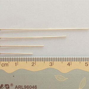14K Gold Filled Pins Headpins, Gold Filled T-pins for Jewelry Making ...