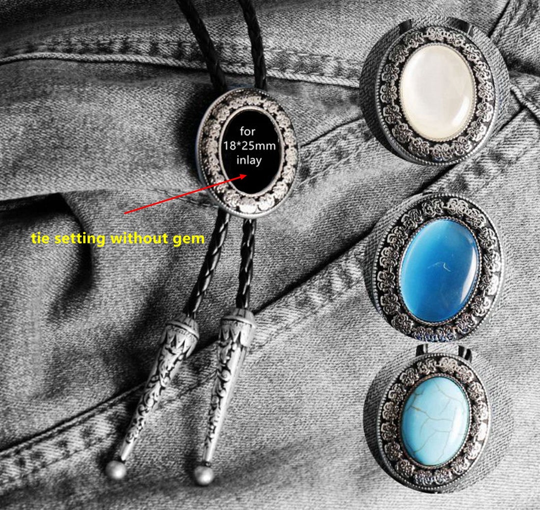 Bolo Settings Bolo Tie Diy Supplies Western Style Oval Bolo - Etsy