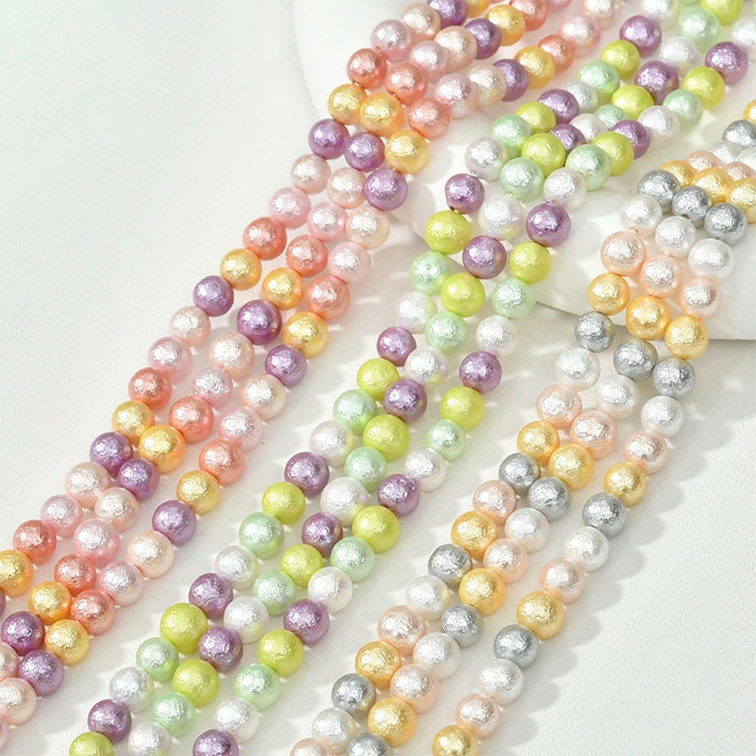 Colorful Shell Beads, Round Ball Bead, DIY Jewelry Making - Etsy