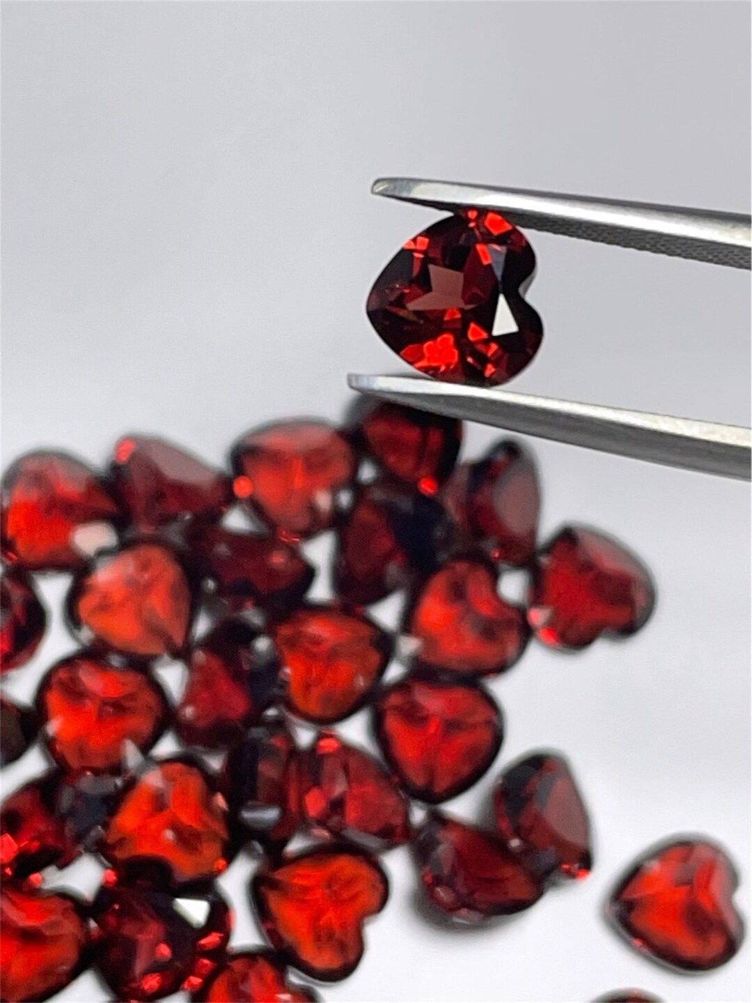 Natural Red Garnet Heart Cabochon, January Birthstone, Heart Cut Garnet ...