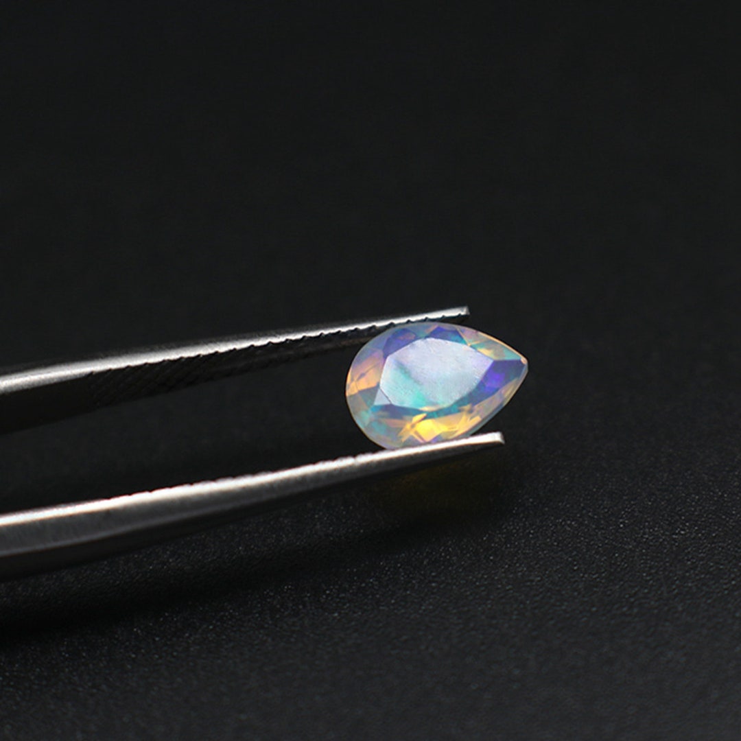 Natural Opal Cabochon Teardrop Loose Gemstone, Faceted Opal Ethiopian ...