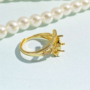 7*7mm Sterling Silver CZ Love Heart Ring Settings, 925 Silver Heart ...