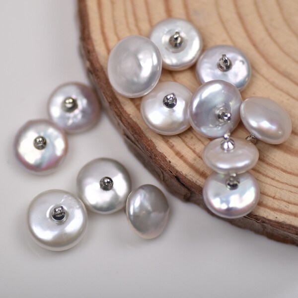 White Pearl Buttons - Etsy