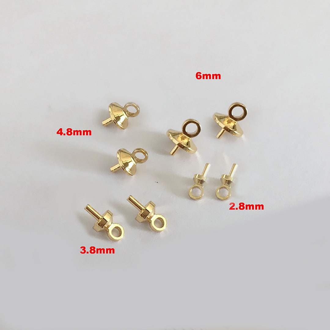 14K Gold Plated Charm Pinch Bail, Gold Tone Pendant Pinch Bail, Charm ...