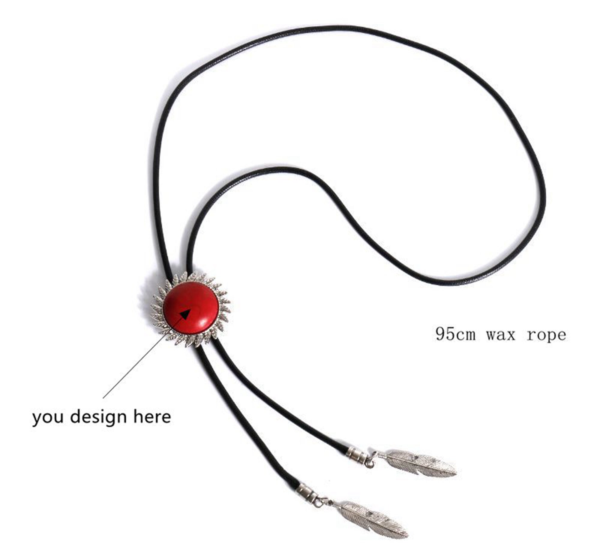 Bolo Settings Bolo Tie diy supplies Round Inlay 30mm Bolo Tie | Etsy