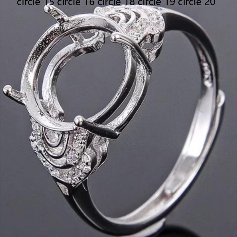 Silver Ring Settings - Etsy