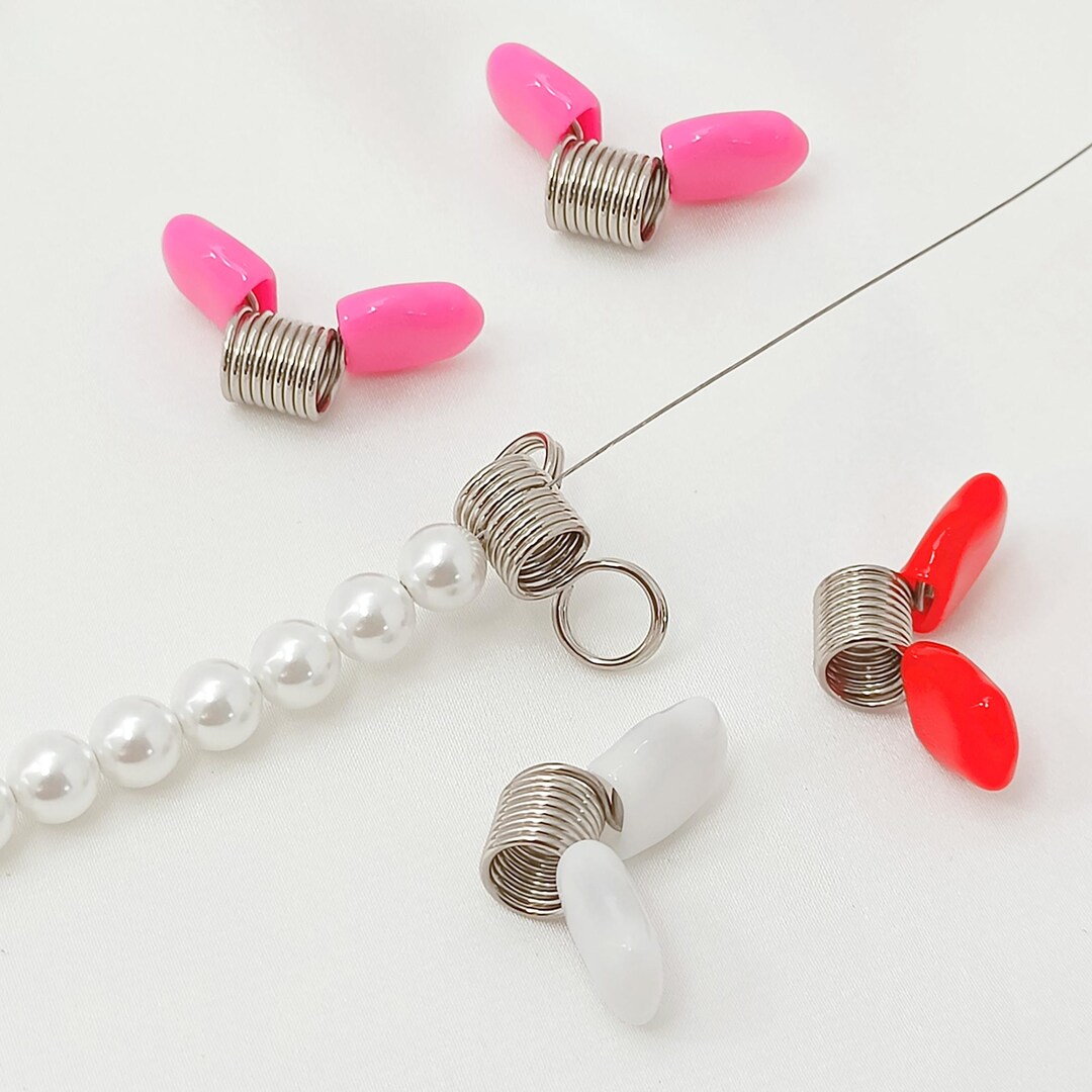 Metal Bead Stopper Springs With Silicon Cover, Spring Clips for Stop ...