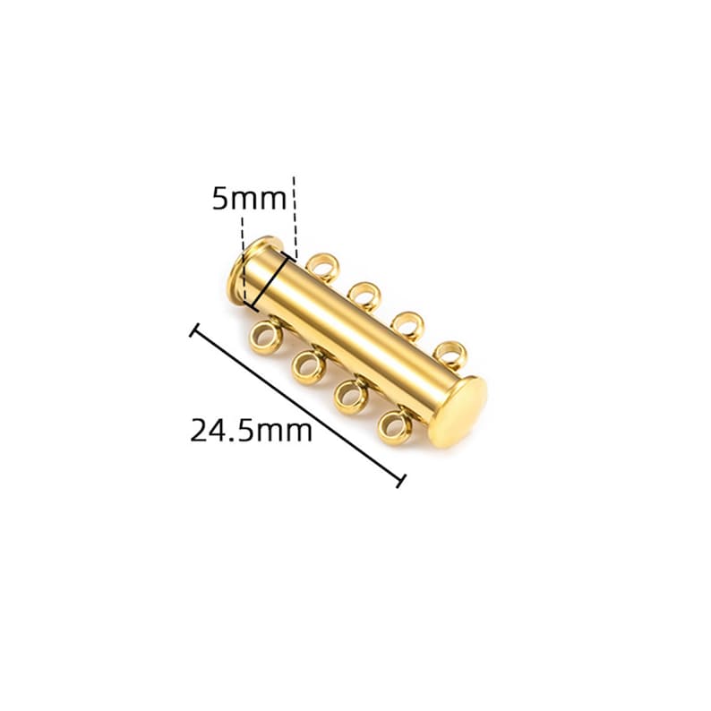 Stainless Steel Tube Clasp With Two Three Four Five Rings, Slide Lock ...
