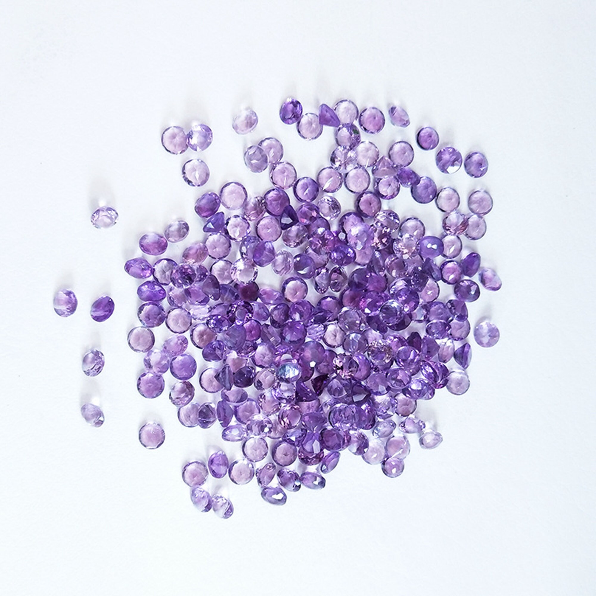 Natural Amethyst Round Cabochon, Round Brilliant Cut Amethyst Gemstone ...