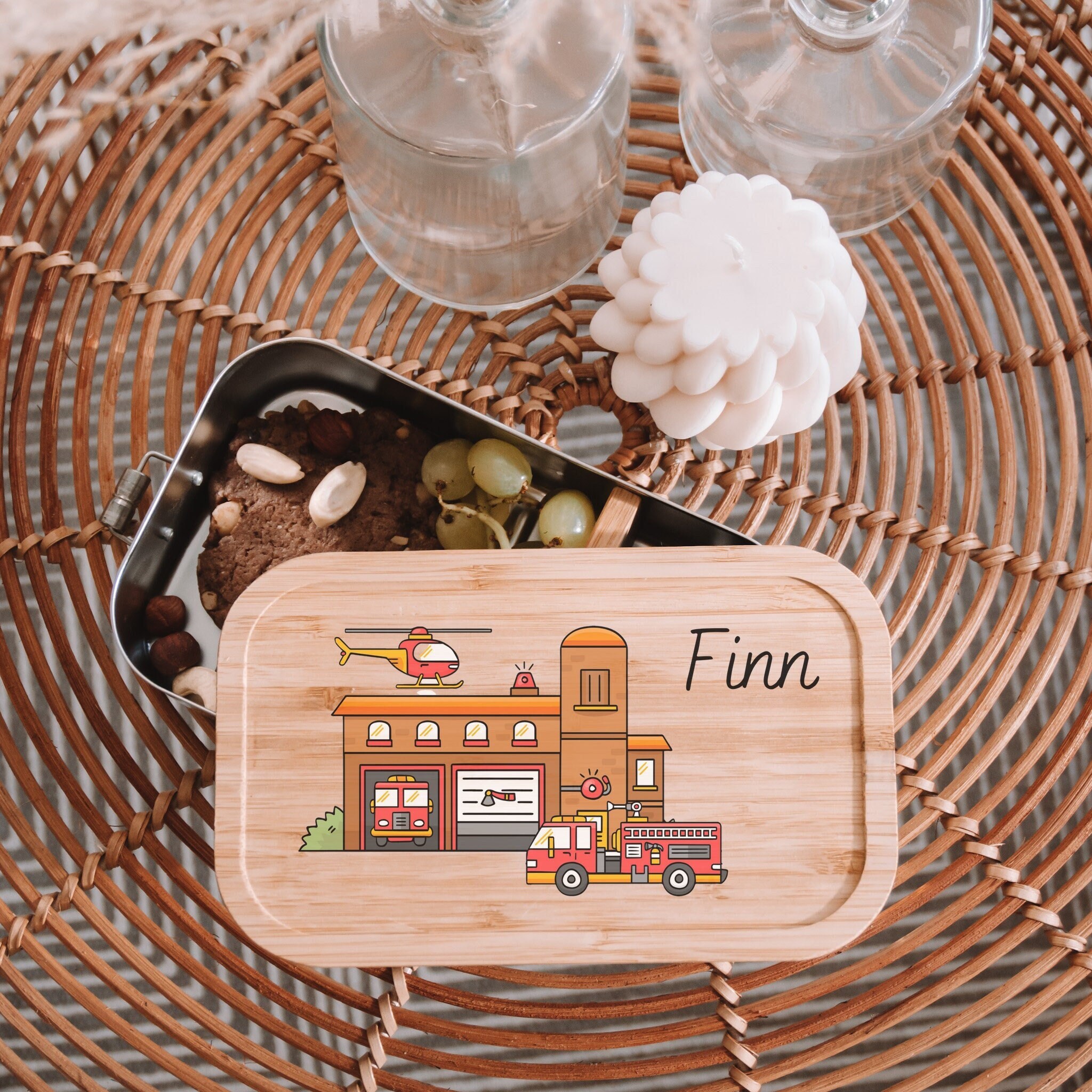 Lunch Box Fire Brigade Lunch Box Children Fire Brigade - Etsy