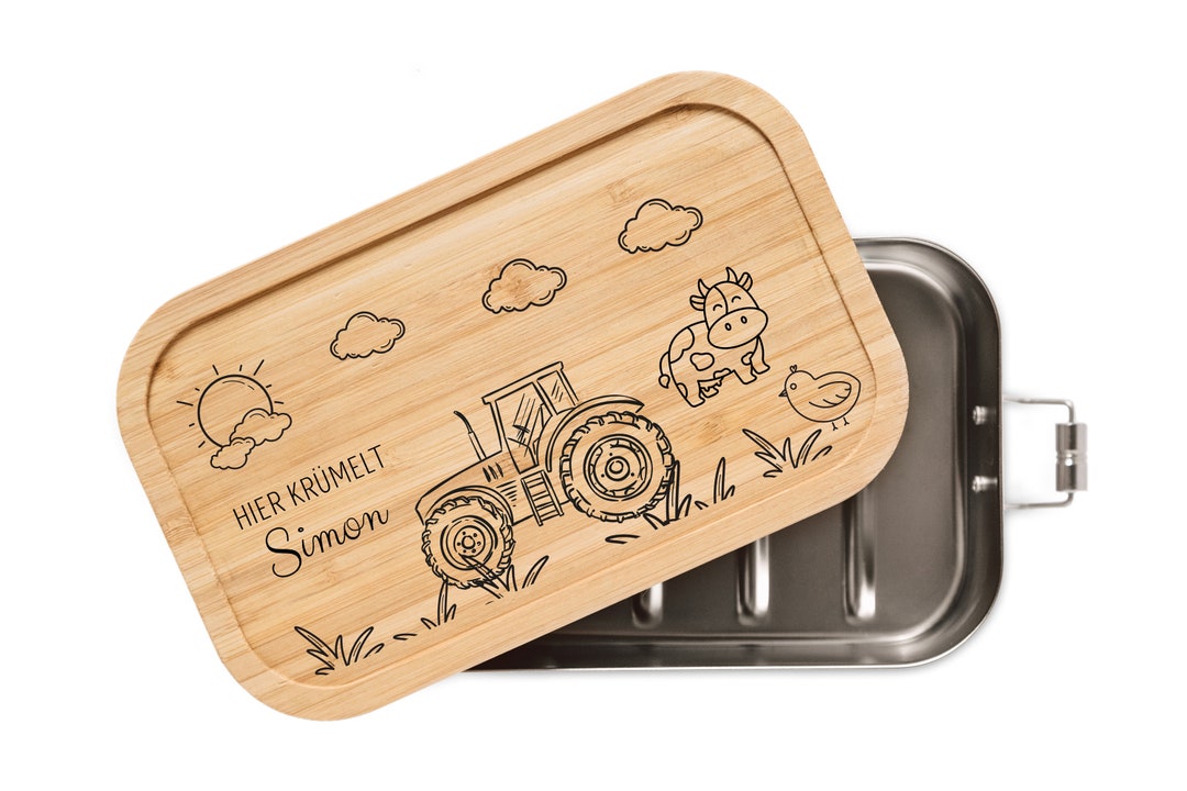 Lunch Box Tractor Lunch Box Personalized Lunch Box Children - Etsy