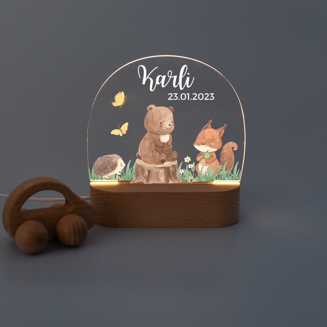 Personalized Night Lamp, Night Light Personalized, Bedside Lamp ...