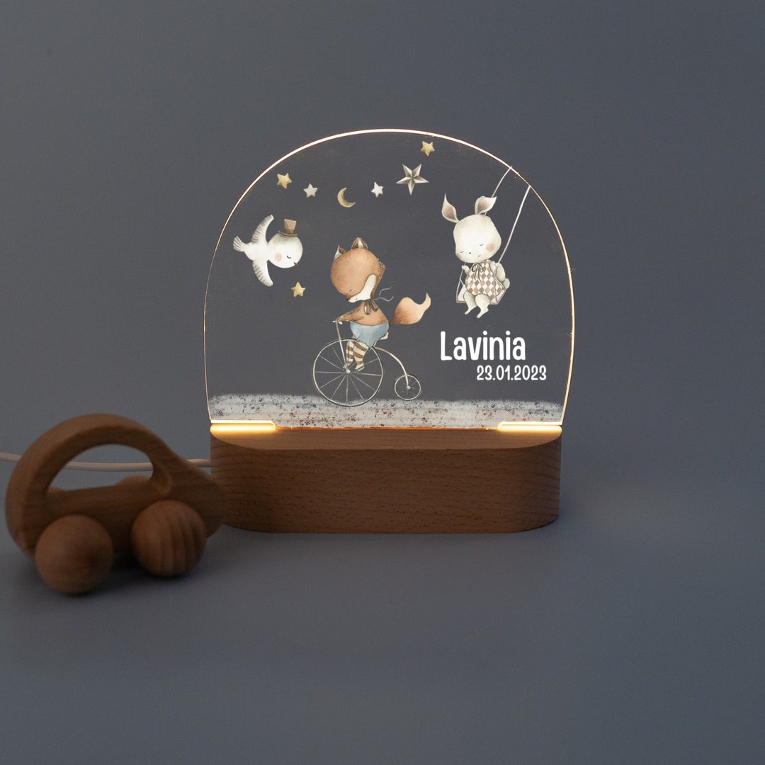 Lampe de naissance, cadeau 1er anniversaire, anniversaire enfant ...