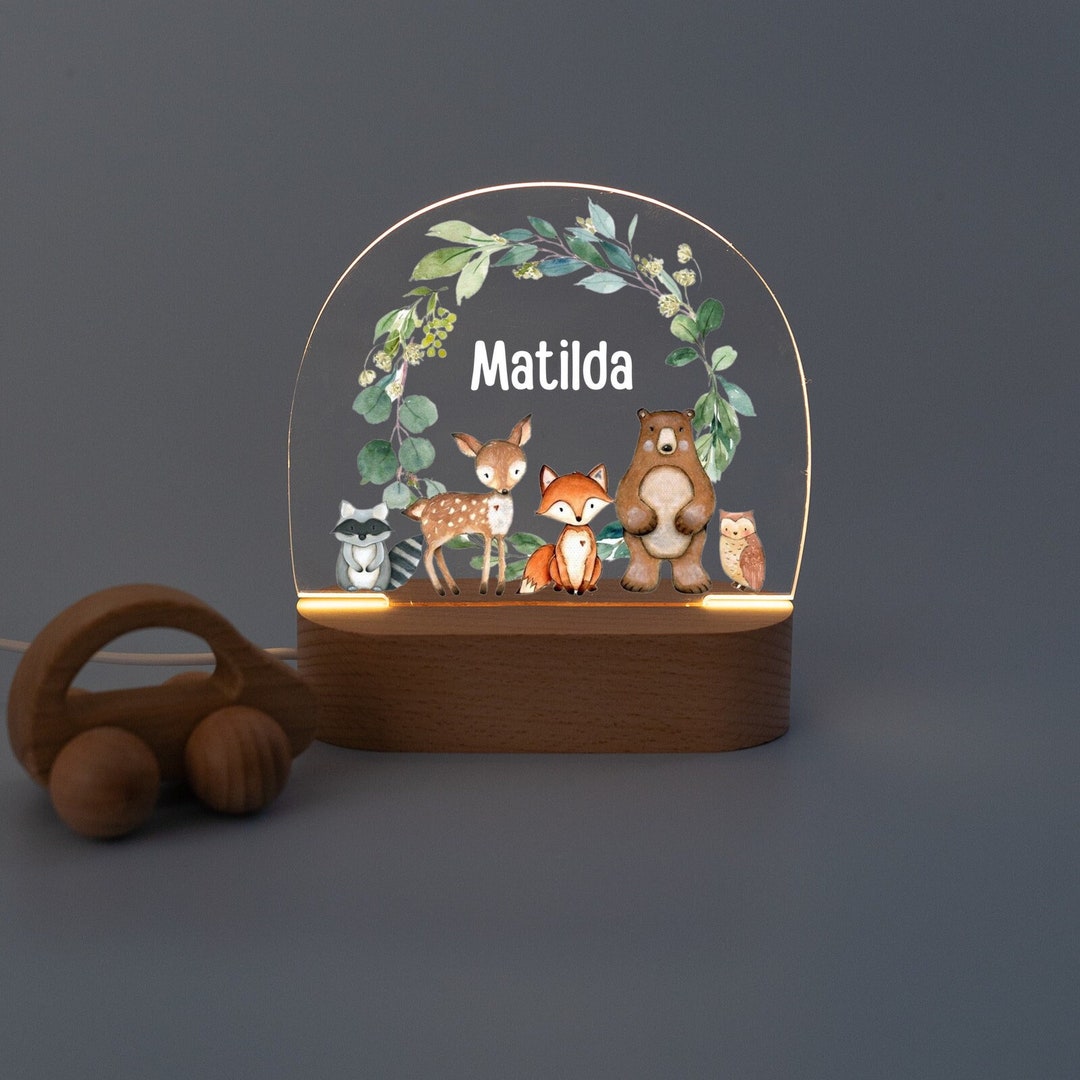 Nachtlicht personalisiert, Babygeschenk Geburt, Baby Nachtlicht, Baby Geschenk personalisiert ...