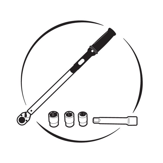 Torque Wrench Vector Graphics SVG Files Clipart - Etsy