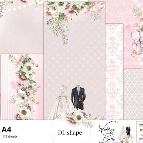 Wedding Digital Paper Seamless Flower Pattern Blush Floral - Etsy