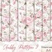 Blush and Grey Background Digital Paper, A4 Digital Damask Paper ...