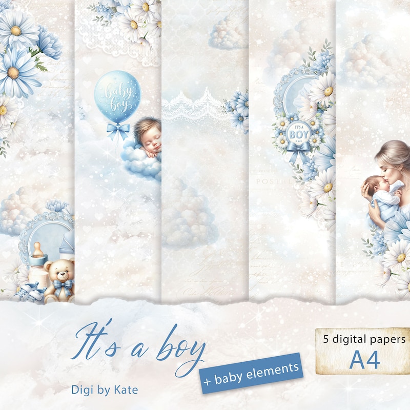 Baby Digital Paper - Etsy
